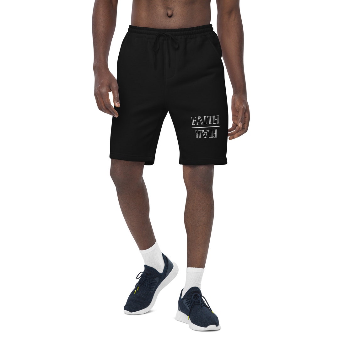 Faith Over Fear Men's Fleece Shorts - Etsy