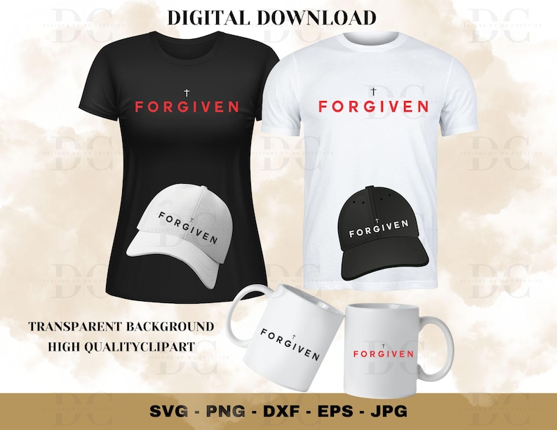 Forgiven, Religious Design, Christian of Jesus, Biblical Quote of ...