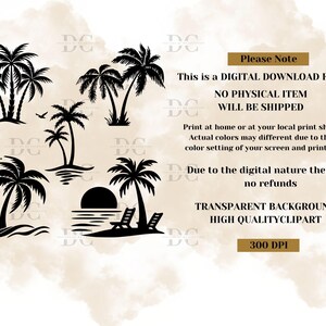 Palms SVG Png Ai Eps Dxf, Silhouette Stencil High Resolution Design ...