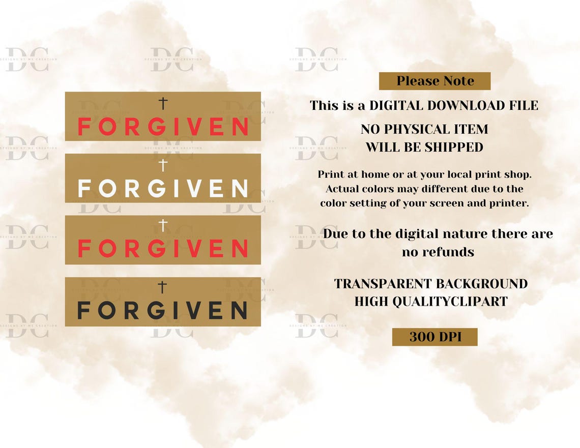 Forgiven, Religious Design, Christian of Jesus, Biblical Quote of ...
