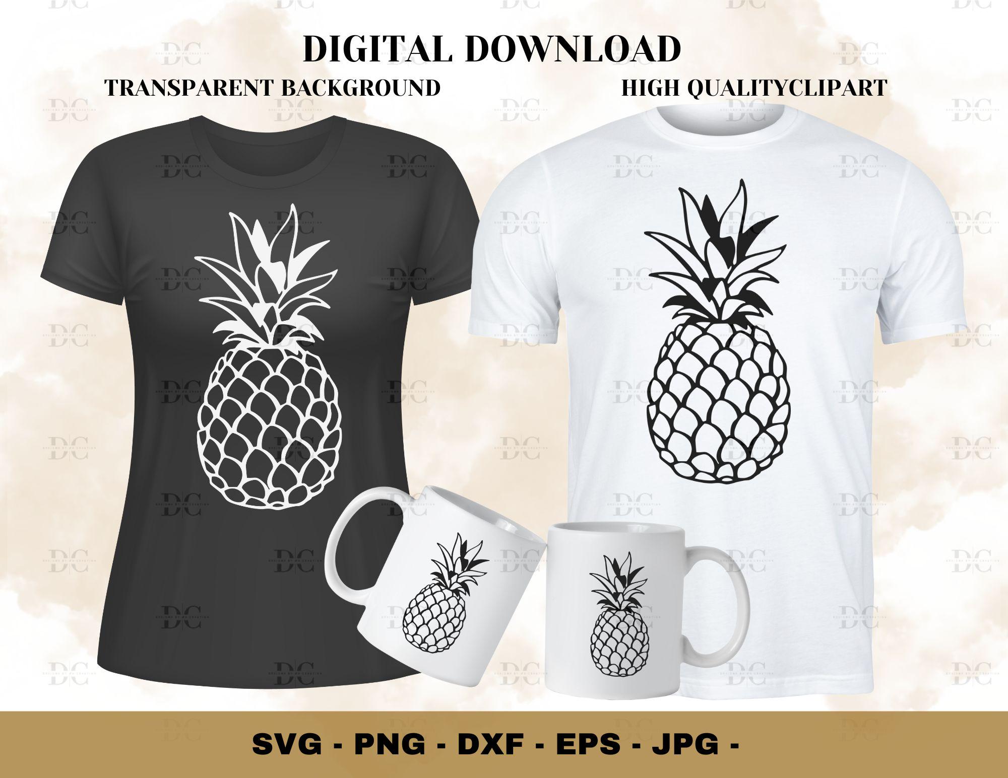 Pineapple Svg Vector Cut File for Decal Sticker, Vinyl, Template, With ...