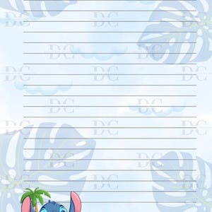 Lilo Y Sitch Note Sheet, Instant Digital Download. - Etsy