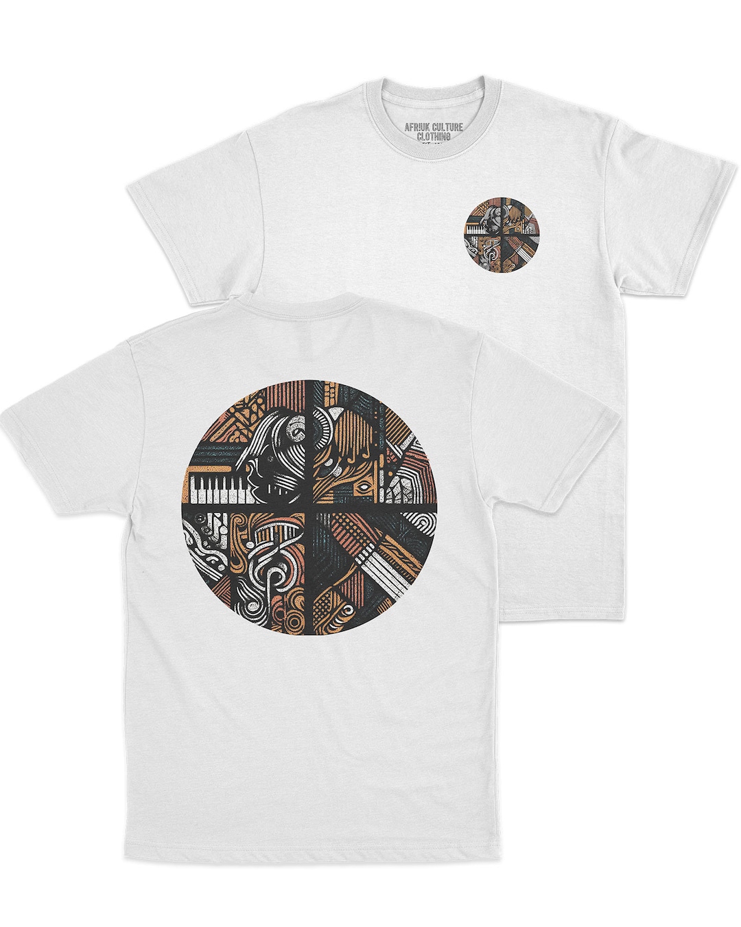 African Culture Strength Unisex Pattern Tee Powerful Geometric Design ...