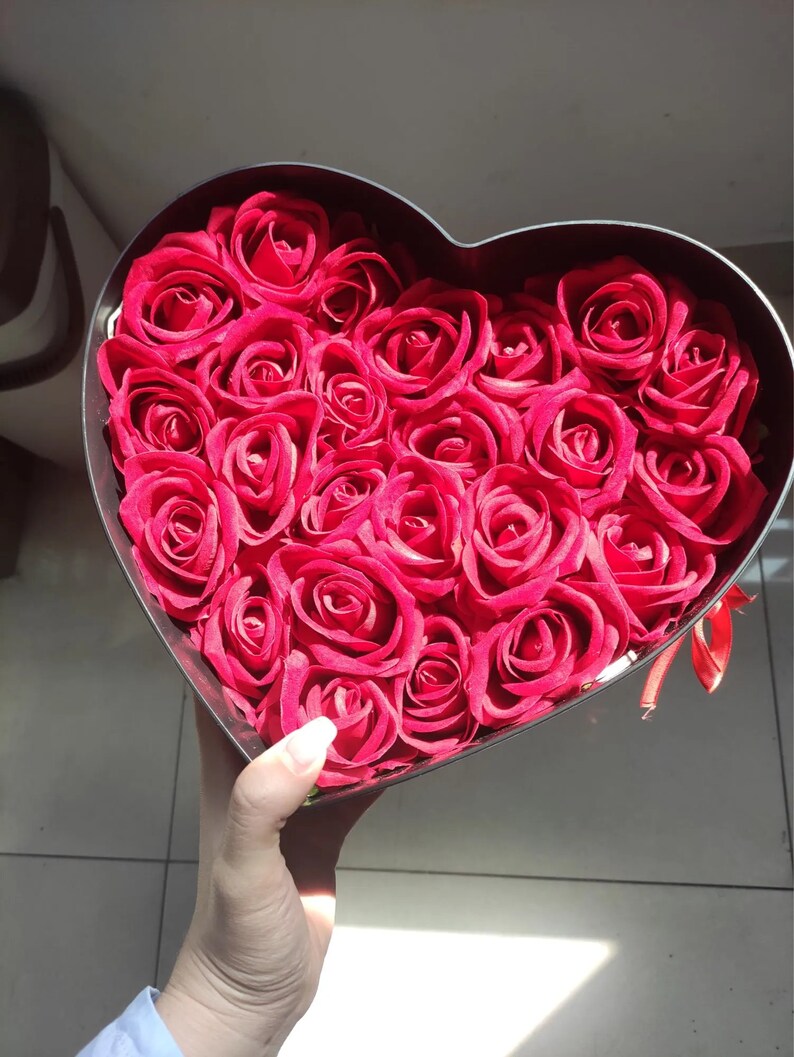 Heart-shaped Bouquet of Eternal Red Roses the Perfect Gift for ...