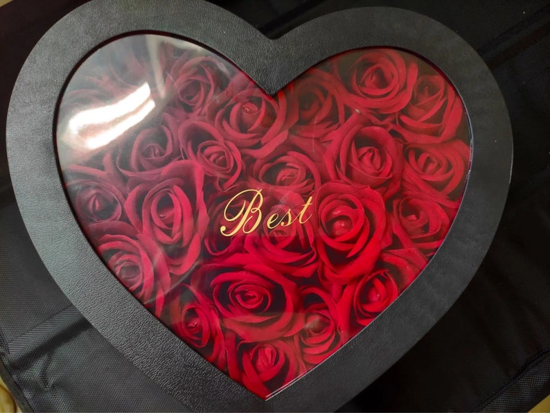 Heart-shaped Bouquet of Eternal Red Roses the Perfect Gift for ...