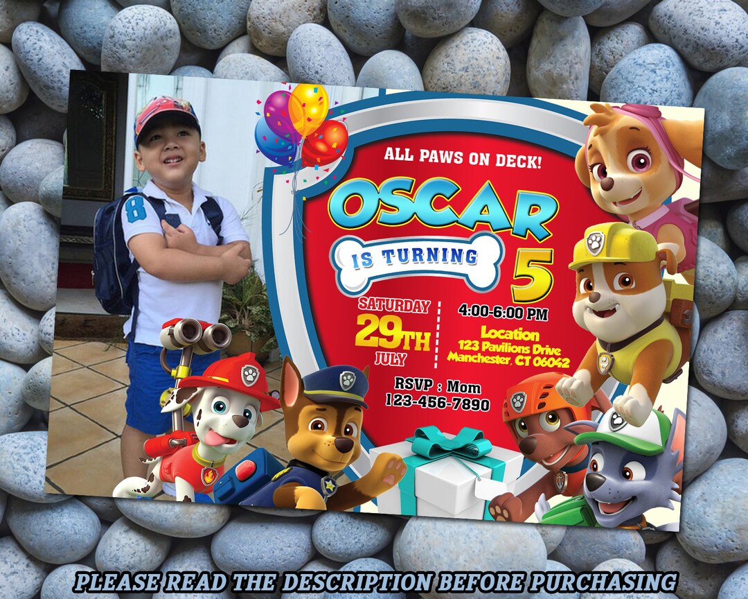 Kids Cartoon Invite Template Invitation for Boys & Girls - Etsy