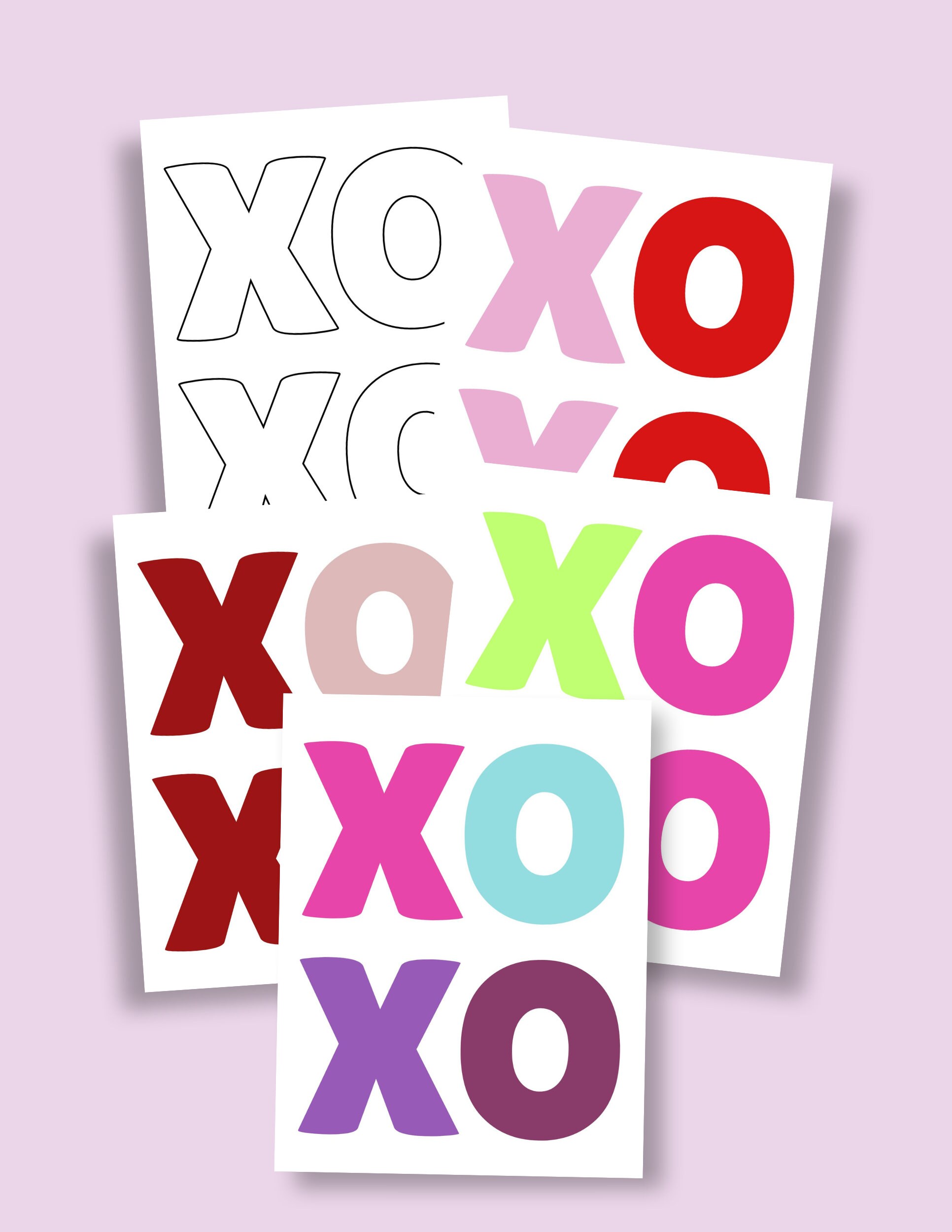 XOXO Banner, Printable Valentines Day Banner, Set of 5 Banners - Etsy