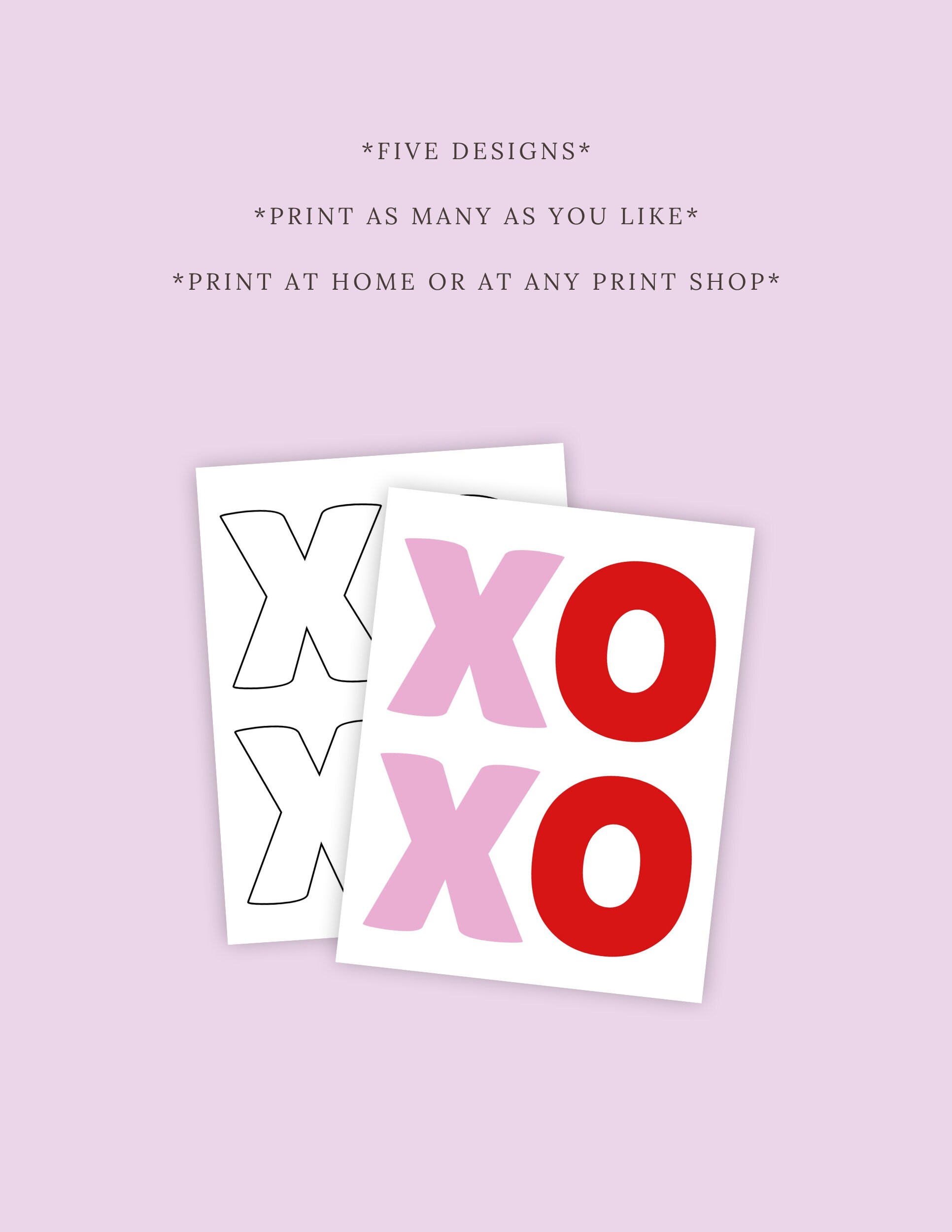XOXO Banner, Printable Valentines Day Banner, Set of 5 Banners - Etsy
