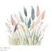 Water Color Grass Clipart, Set of 5, PNG, Pastel Grass, Botanical ...