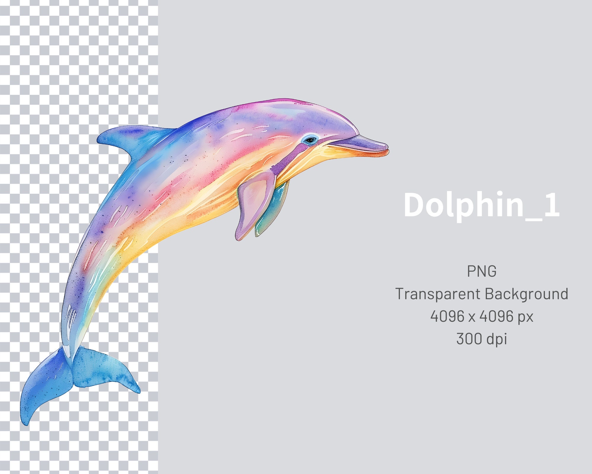 Dolphin Clipart, Dolphin PNG, Ocean, Ocean JPG, Instant Digital ...