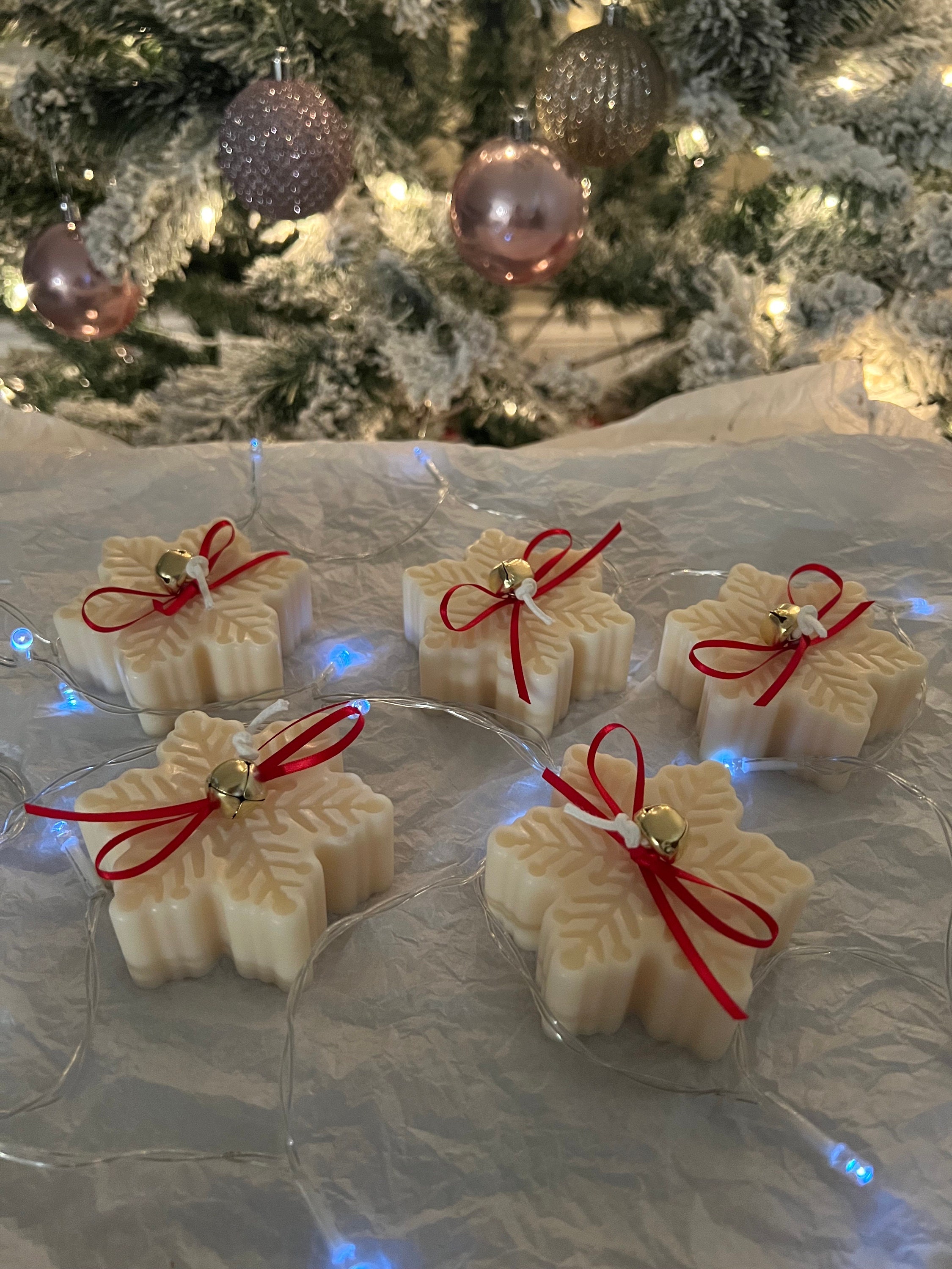 Snowflake Candle Christmas Decorative Candle Snowflake - Etsy