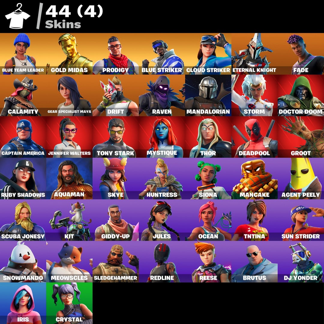 44 Skins Rare raven Drift Redline Crystal Deadpool - Etsy