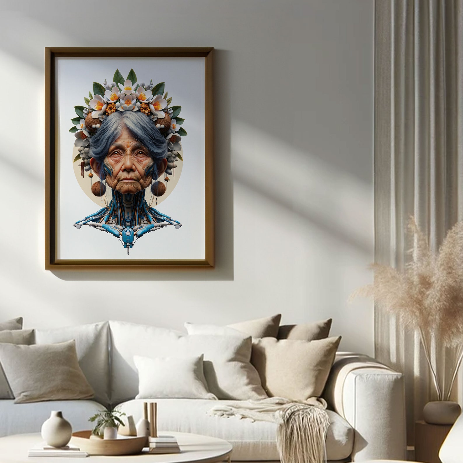 Ancient Futurist Cyborg Grandma, PRINTABLE Wall Art Print | Digital ...