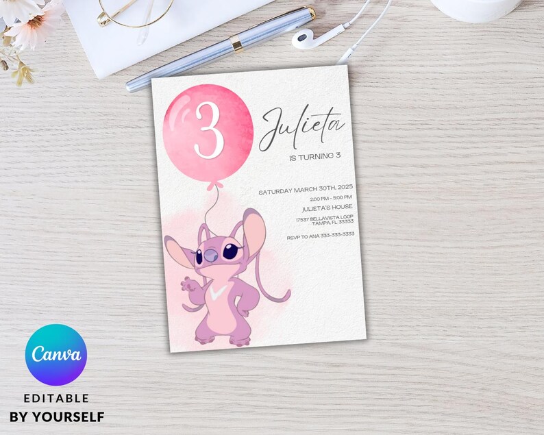 Stitch, Stitch Invitation, Stitch Birthday, Stitch Party, Stitch ...