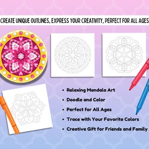 Simple Mandala Tracing and Coloring Pages Set 02 | Relaxing Designs for ...