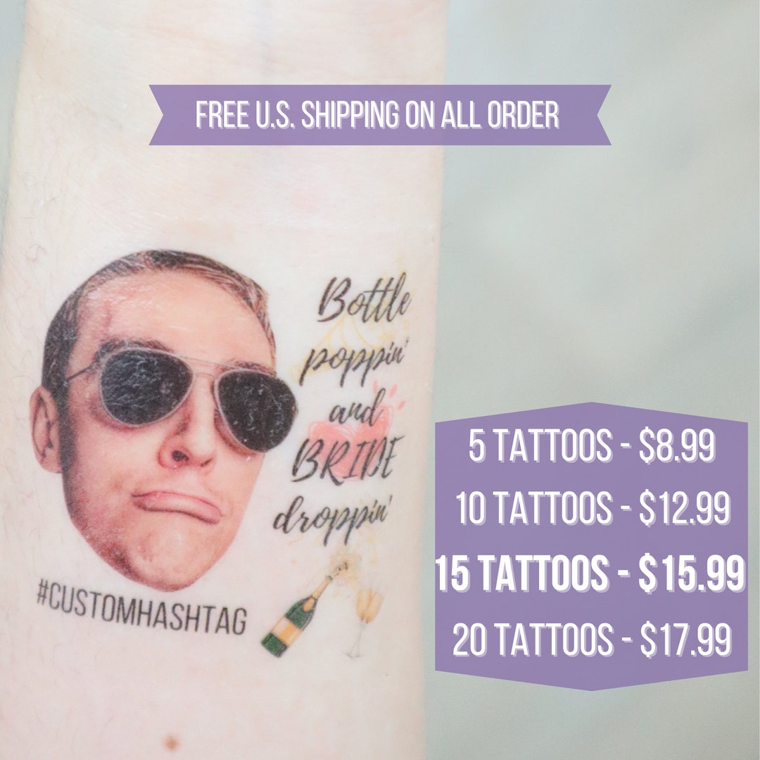 bachelorette-tattoos-groom-face-tattoo-party-favors-custom-etsy