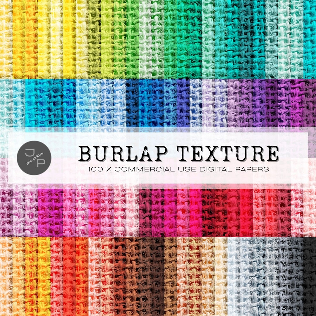 100 Burlap Texture Digital Paper, Hessian Pattern, Commercial Use ...