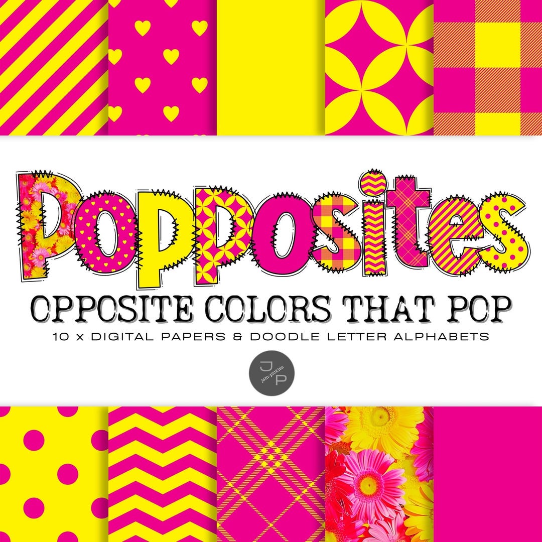 MEGA BUNDLE: Doodle Letter Alphabets and Digital Papers, Pink and ...