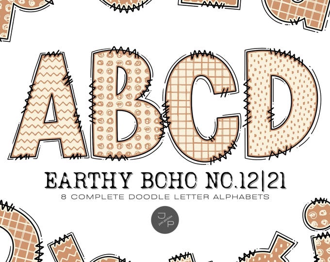 Doodle Alphabet PNG, Alphabet Letters PNG Bundle, Hand Drawn Doodles ...