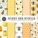 Honeybee Digital Paper Pack, Seamless Patterns, Instant Download ...