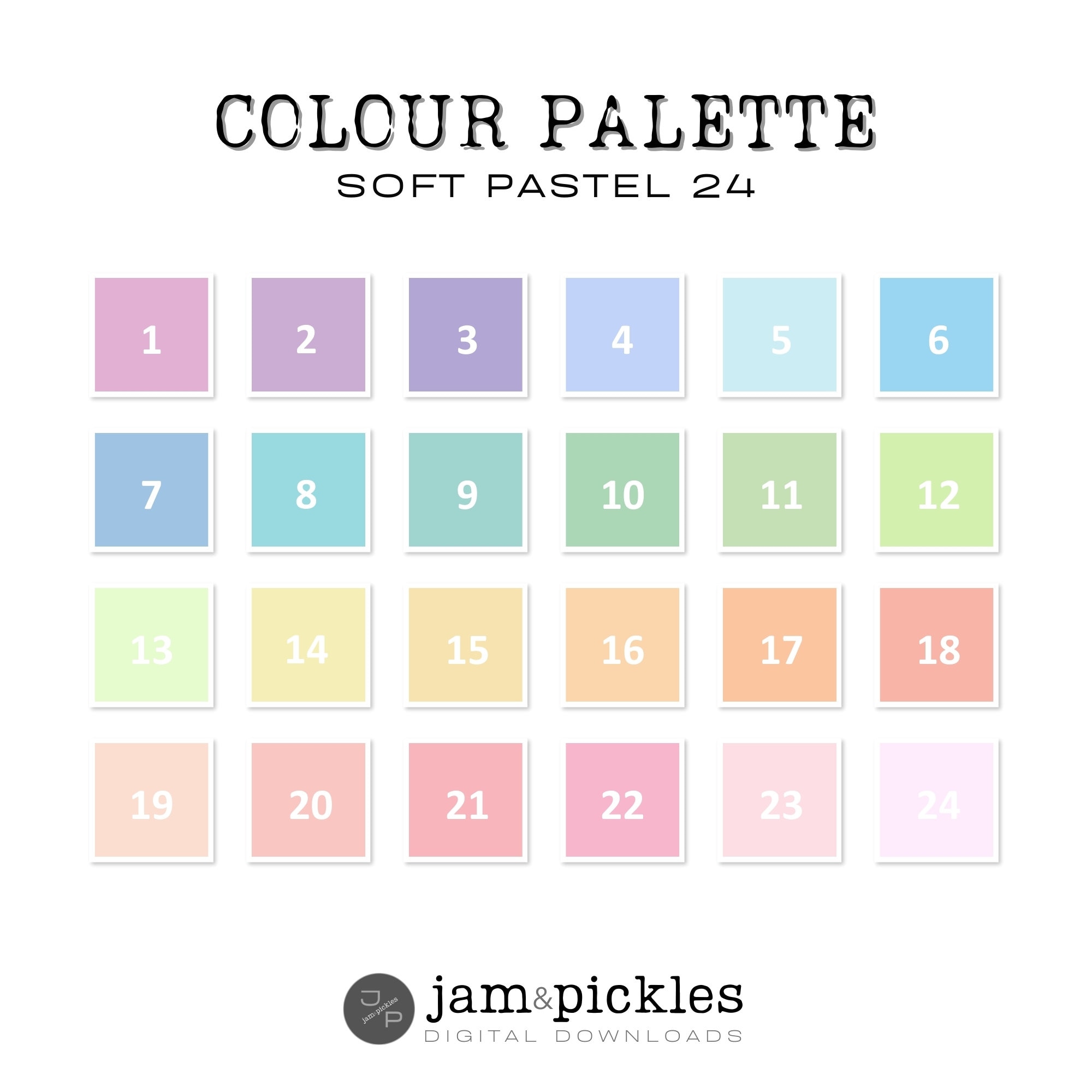 Tiny Star Digital Paper Pattern, Seamless, 24 Pastel Paper Pack ...