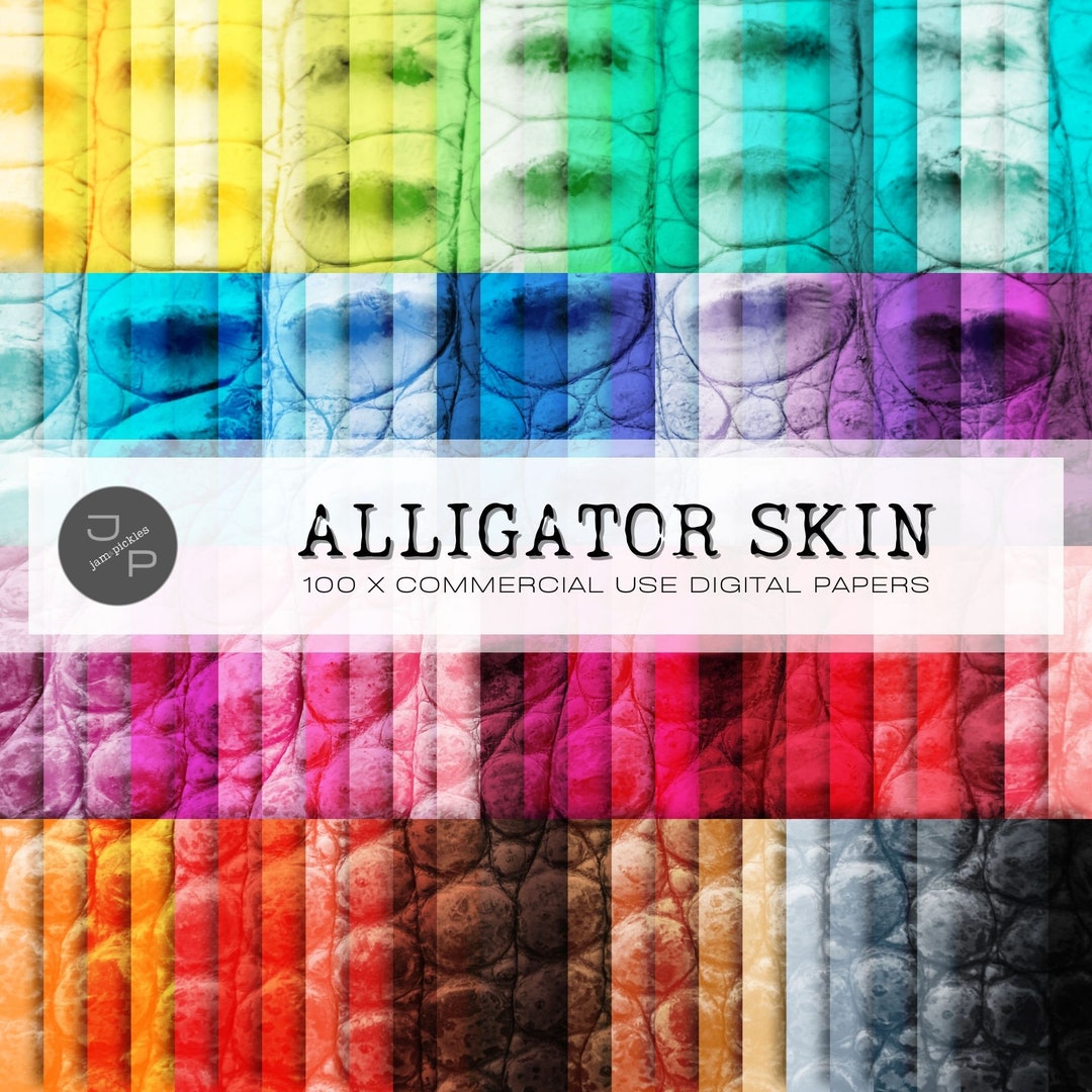 100 Alligator Skin Texture Digital Paper, Crocodile Skin, Commercial ...