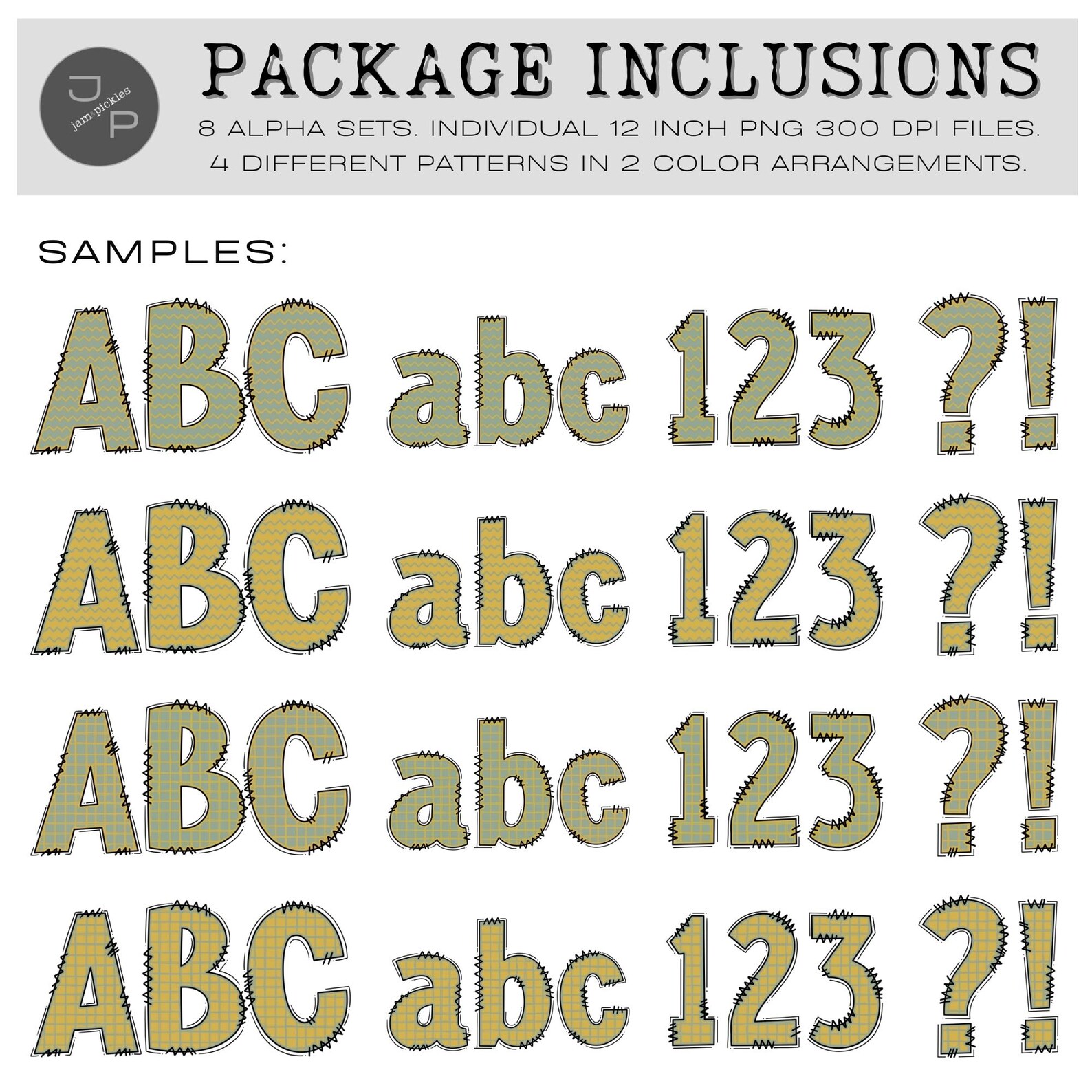 Earthy Boho 4|8 Alphabet Letters PNG Bundle, Hand Drawn Doodle Letters ...