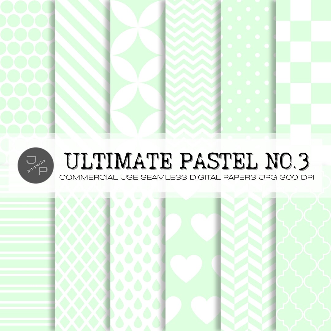 Ultimate Pastel 3 Seamless Digital Paper Pattern Pack, Commercial Use ...