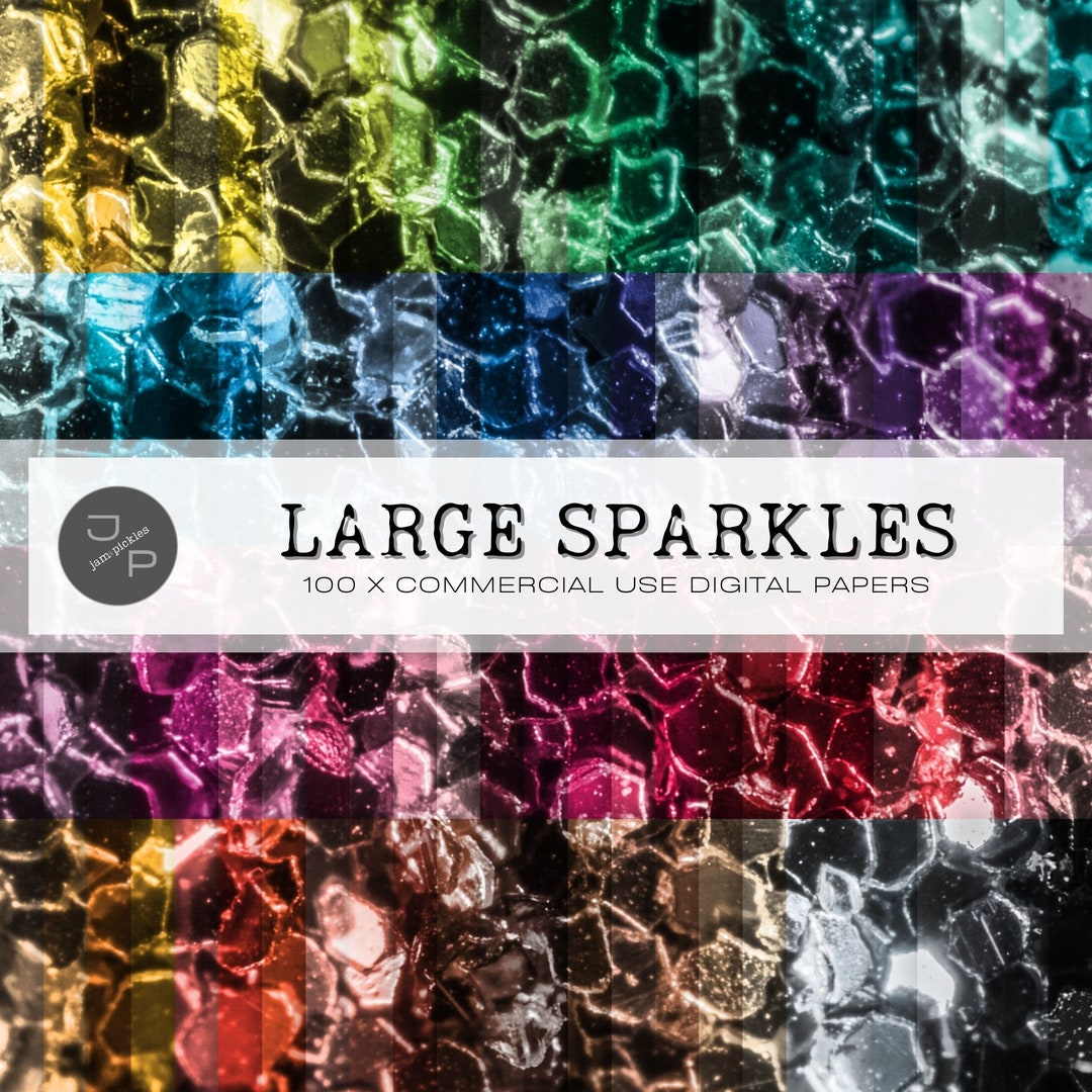 100 Large Sparkles Texture Digital Paper, Glitter, Shimmer, Sequin ...