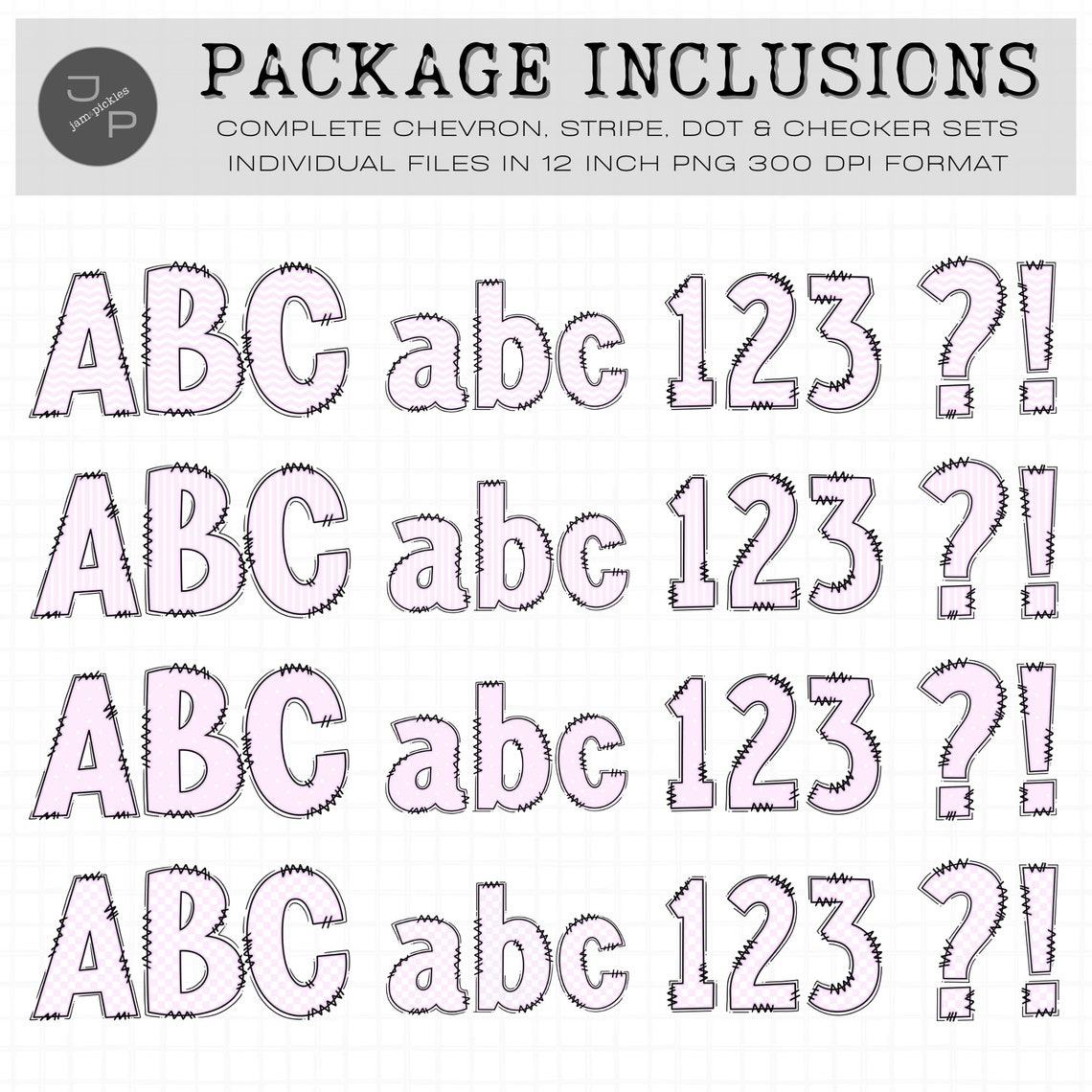 Ultimate Pastel 18 Alphabet Letters PNG Bundle, Hand Drawn Doodle ...