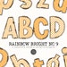 Earthy Boho 1419 Alphabet Letters PNG Bundle, Hand Drawn Doodle Letters ...