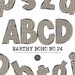 Earthy Boho 24 Alphabet Letters PNG Bundle, Hand Drawn Doodle Letters ...