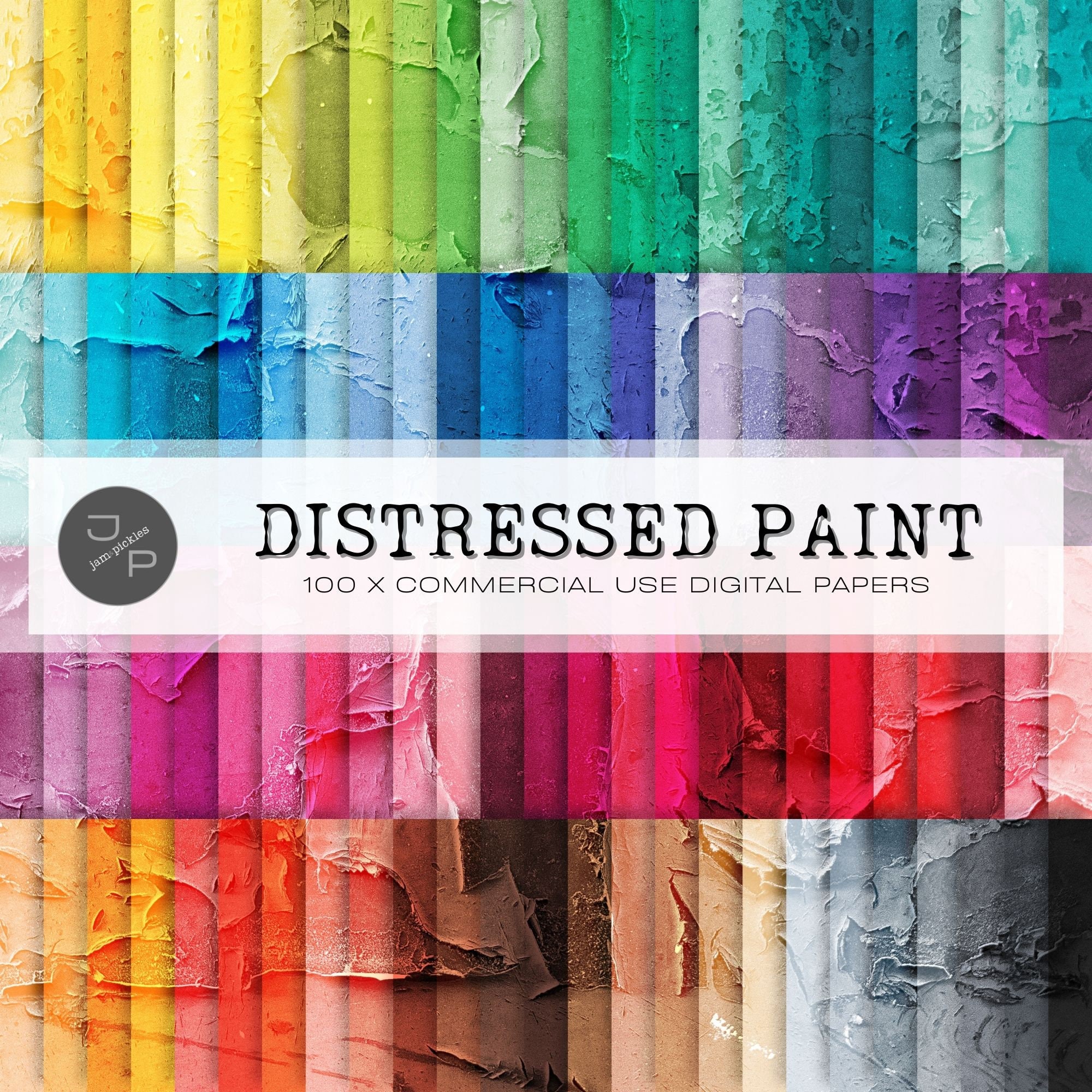100 Distressed Paint Texture Digital Paper, Peeling Paint, Commercial ...
