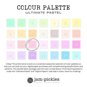 Ultimate Pastel 17 Alphabet Letters PNG Bundle, Hand Drawn Doodle ...