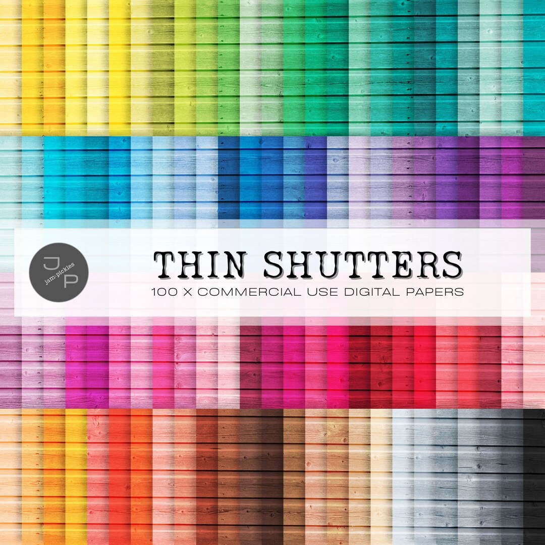 100 Timber Shutters Texture Digital Paper, Wood Texture, Commercial Use ...