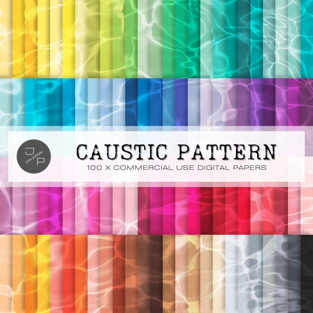 100 Caustic Texture Digital Paper, Water Texture, Commercial Use ...