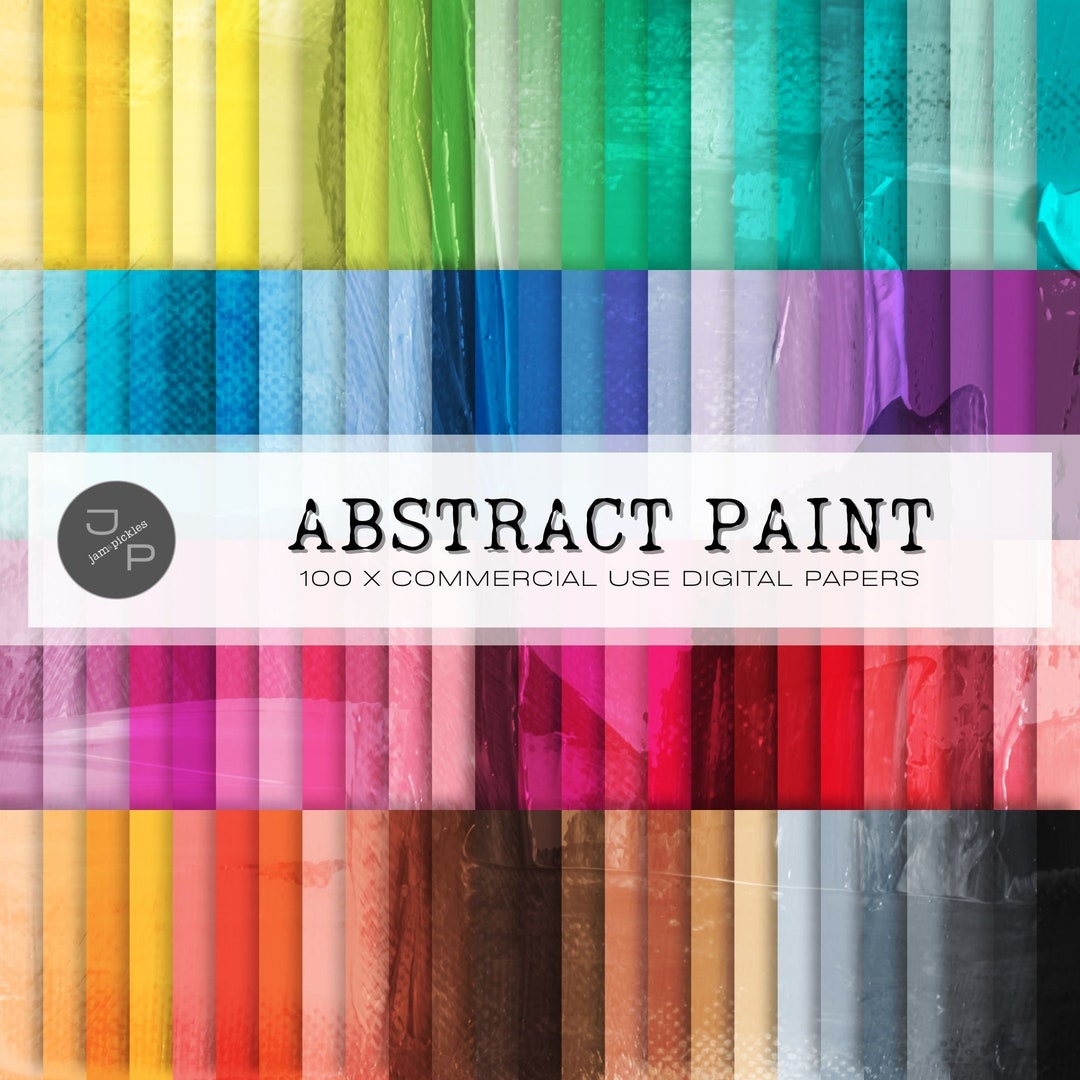 100 Abstract Paint Stroke Texture Digital Paper, Paint Texture ...