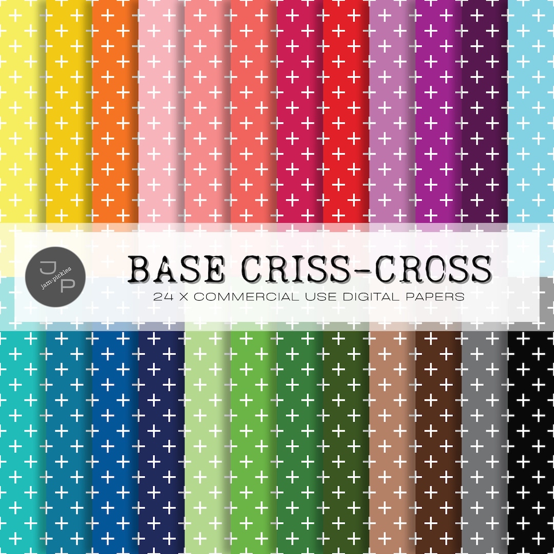 Criss-cross Digital Paper Pattern, Seamless, 24 Primary Color Paper ...