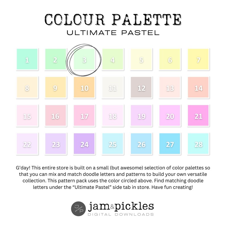 Ultimate Pastel 3 Seamless Digital Paper Pattern Pack, Commercial Use ...