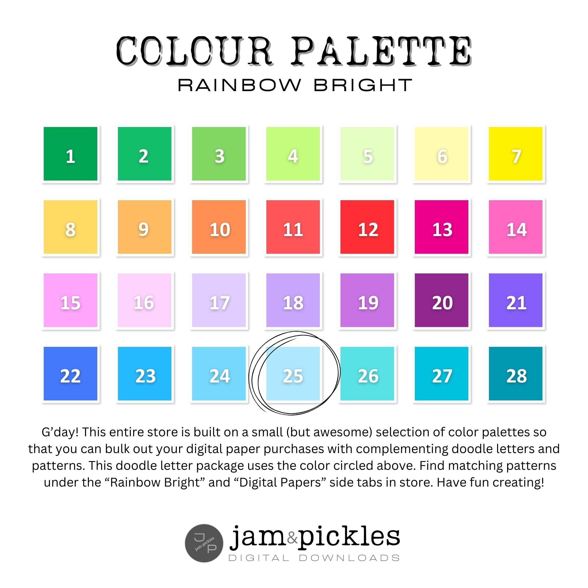 Rainbow Bright 25 Alphabet Letters PNG Bundle, Hand Drawn Doodle ...