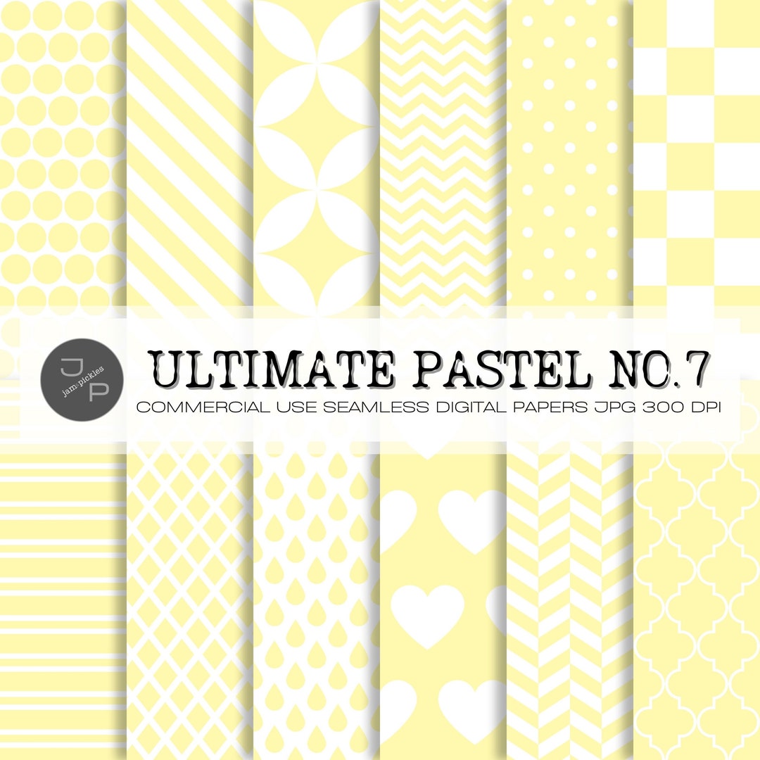 Ultimate Pastel 7 Seamless Digital Paper Pattern Pack, Commercial Use ...