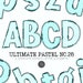 Ultimate Pastel 28 Alphabet Letters PNG Bundle, Hand Drawn Doodle ...