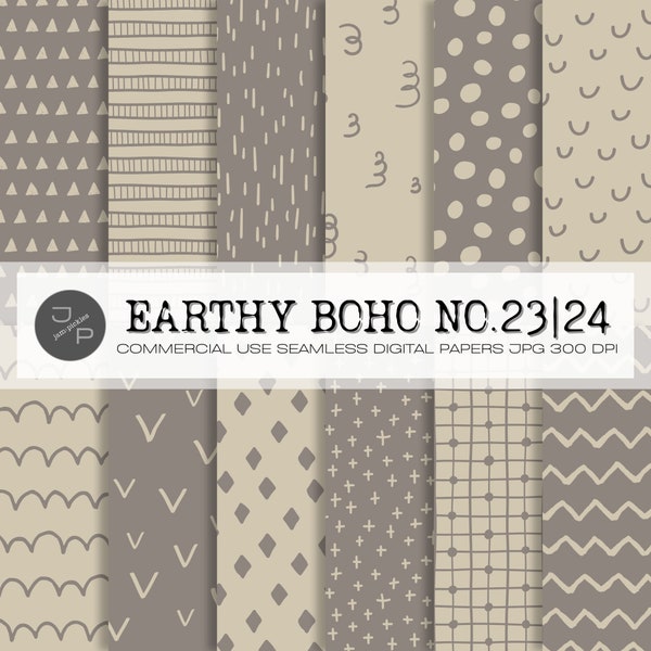 Earthy Boho 1419 Alphabet Letters PNG Bundle, Hand Drawn Doodle Letters ...