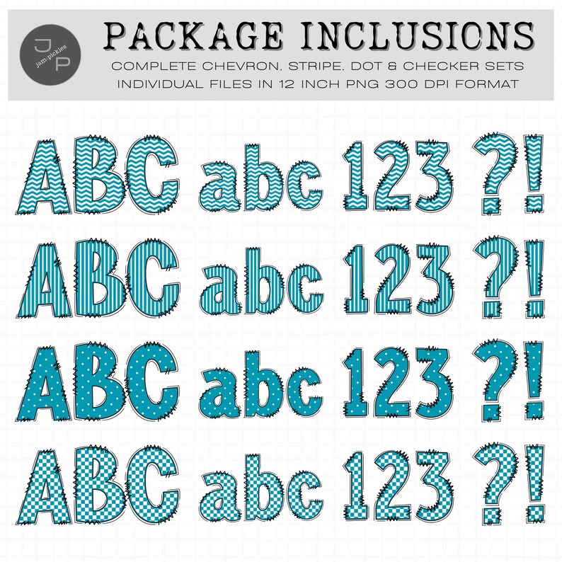 Rainbow Bright 28 Alphabet Letters PNG Bundle, Hand Drawn Doodle ...