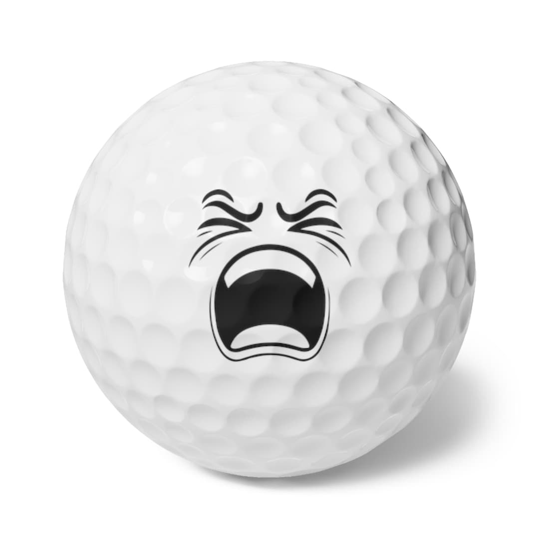 Funny Golf Balls, 6pcs - Scream Design, Gag or Christmas Gift, Novelty ...