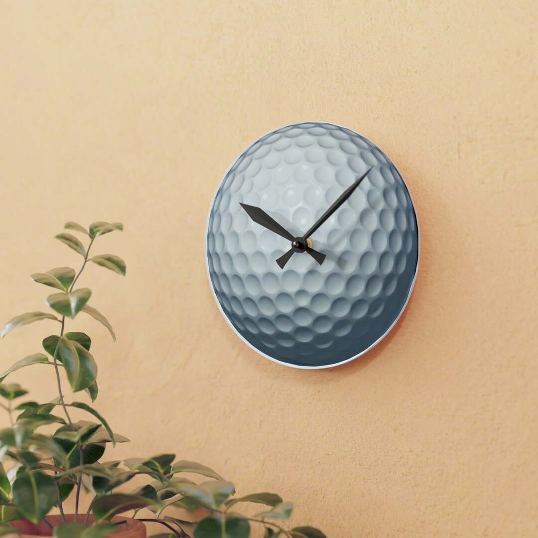 Golf Clock, Golfball Clock, Golf Present, Golf Office, Christmas Golf ...