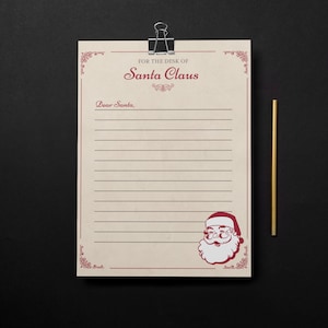 A Letter to Santa | Digital Santa Letter Template | Printable Santa ...