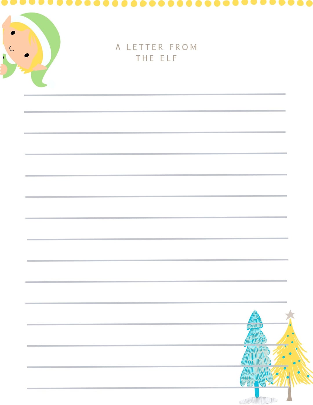 A Letter From the Elf | Digital Elf Letter Template | Elf on the Shelf ...