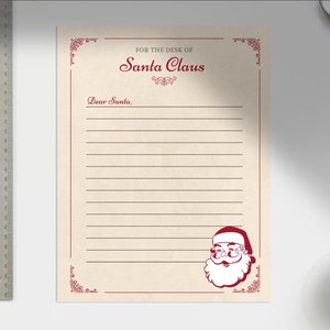 A Letter to Santa | Digital Santa Letter Template | Printable Santa ...