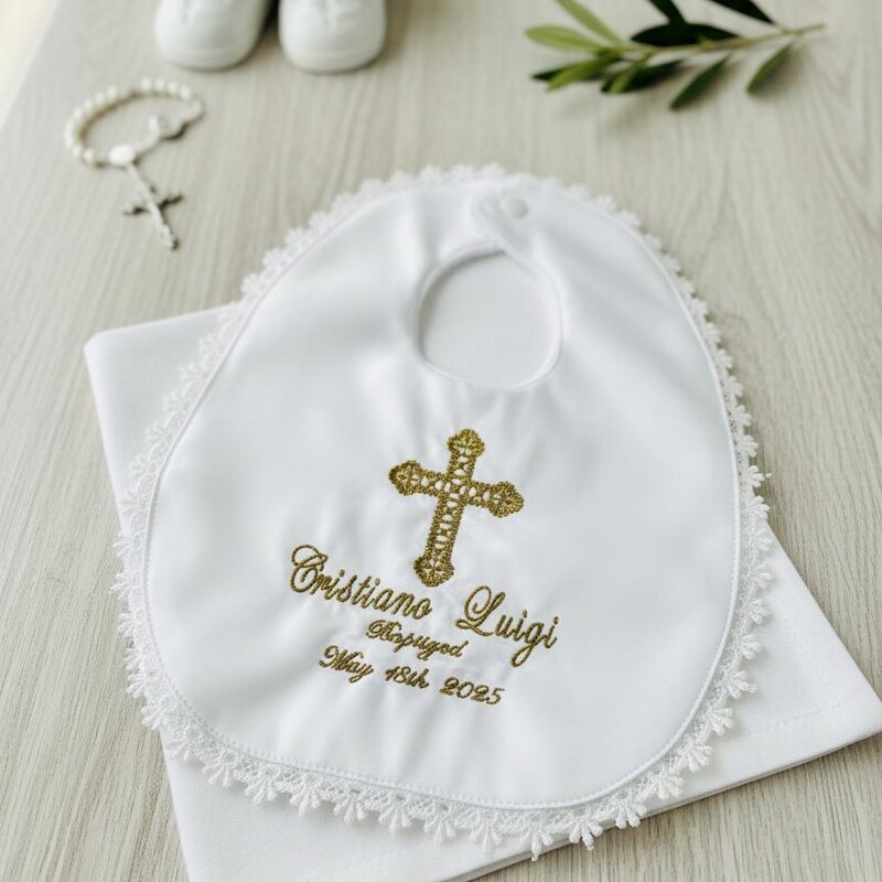 Baptism Bibs - Etsy